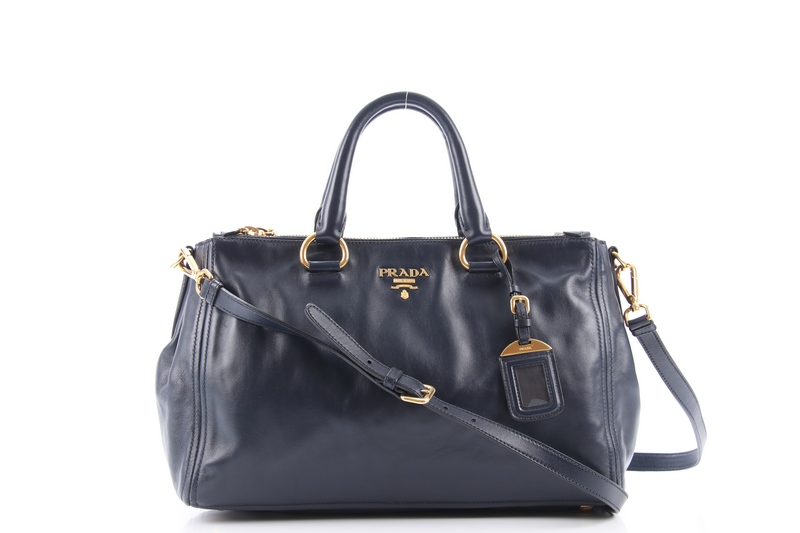 Prada Two Way Tasche Navy Blau Leder BN2324
