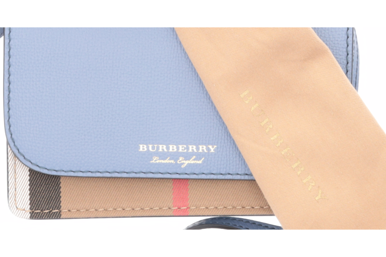 Burberry Pochette Hampshire mit langem Riemen House Check Textil ...