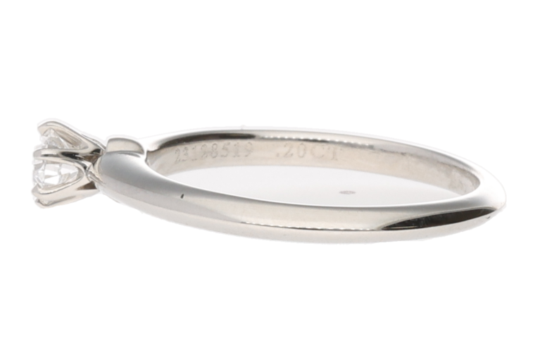 Tiffany & Co. Setting Diamant Solitär Ring 0.20ct Platin Verlobungsring