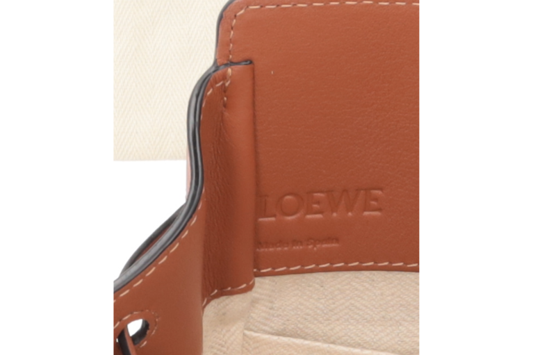 Loewe Mini Hammock Drawstring Tan Two Way Tasche Leder