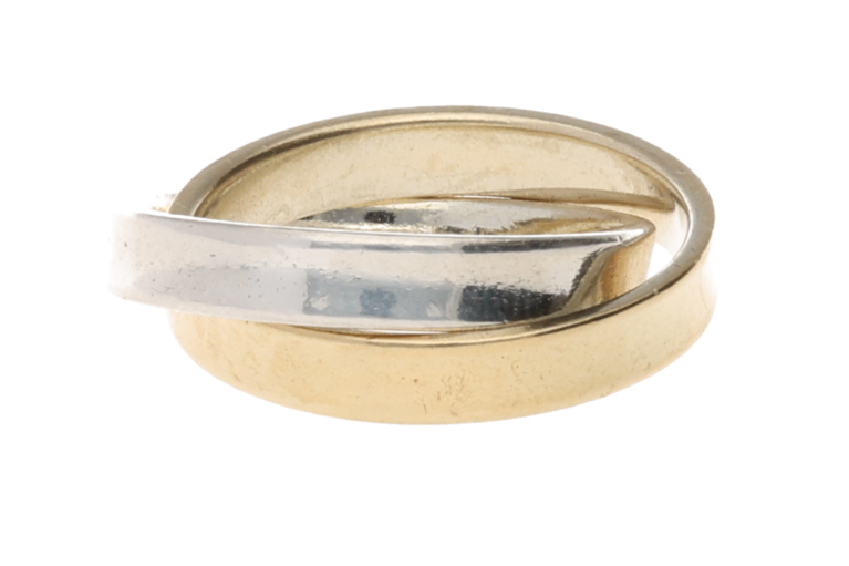 Tiffany & Co. Interlocking Ring Gold & Silber Gr. 53
