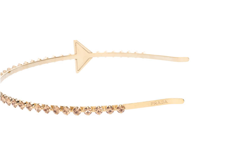 Prada Haarband Gold 95897